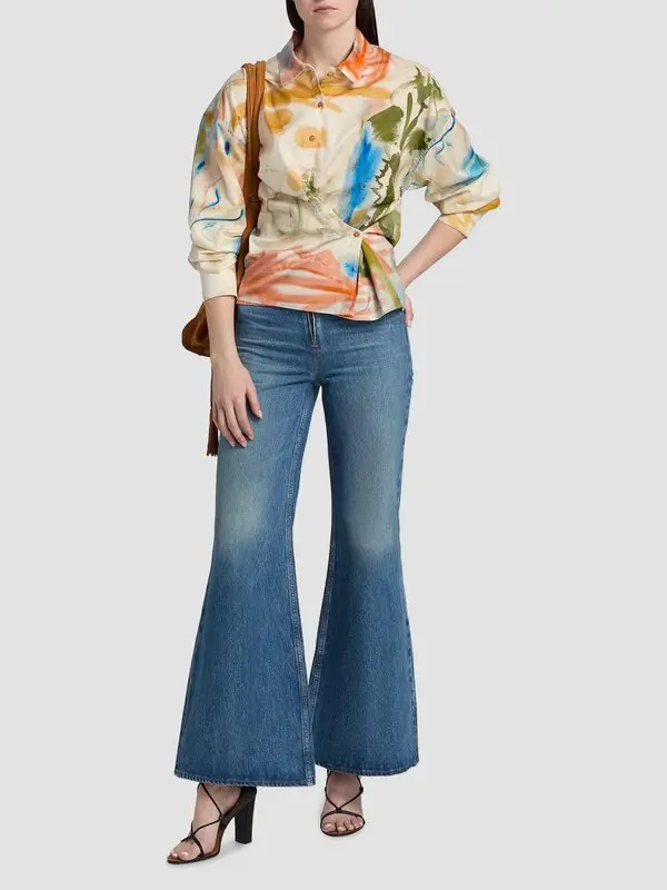 Ulla Johnson Odelia Faded Flare Jeans