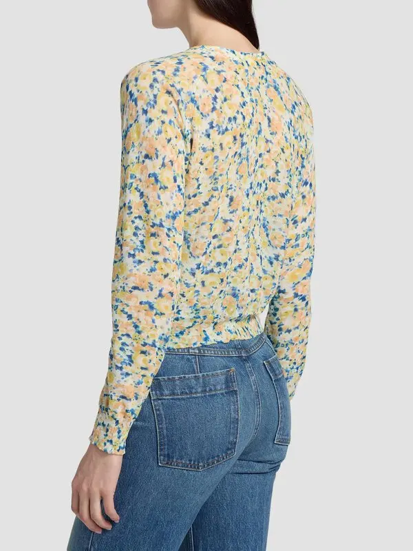 Ulla Johnson Vivienne Floral Cotton-blend Cardigan - Daffodil
