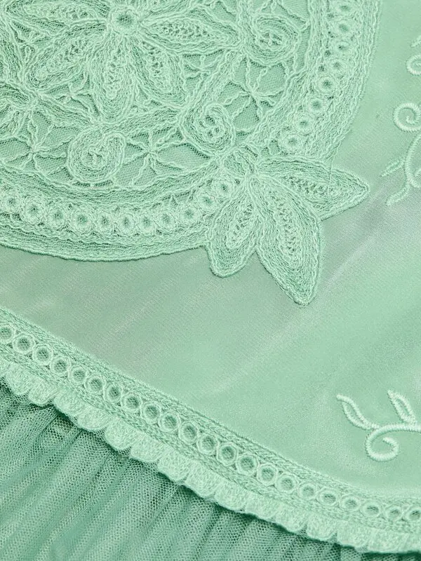 Ulla Johnson Elspeth Floral-embroidered Sheer Silk Midi-skirt