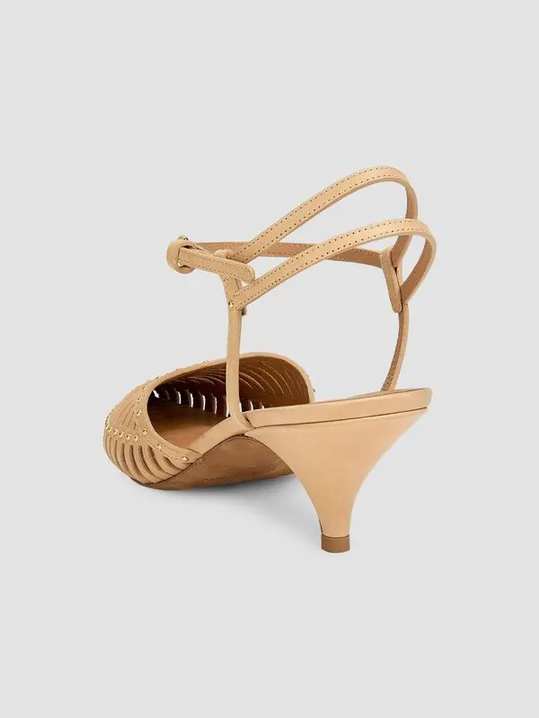 Ulla Johnson Francine 50mm Cage Kitten Heel Pumps - Miele