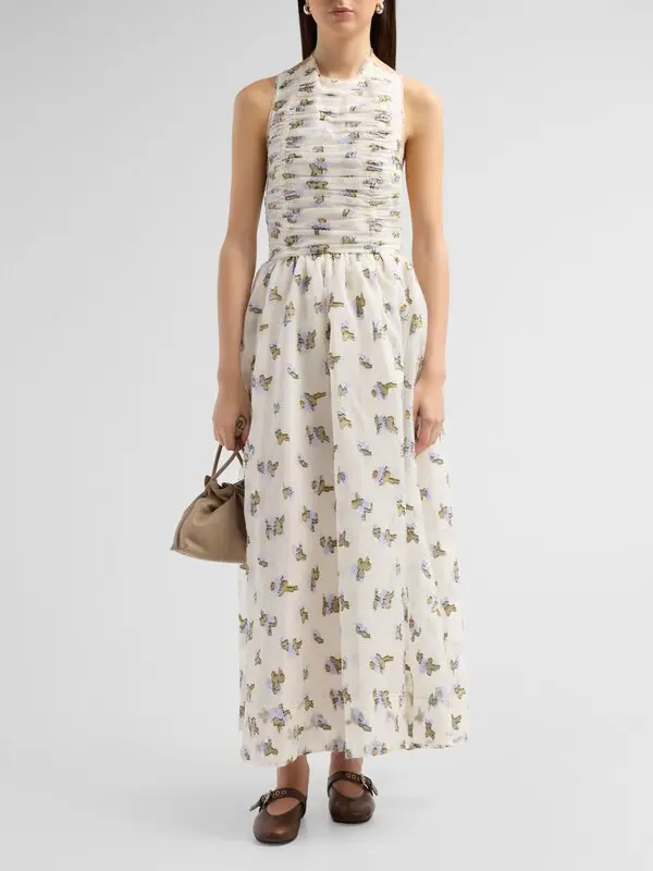 Ulla Johnson Fleurine Floral Organza Maxi Dress