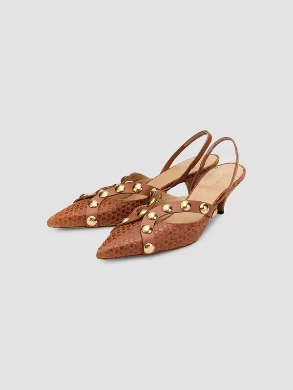 Ulla Johnson Vendome Studded Kitten Heels