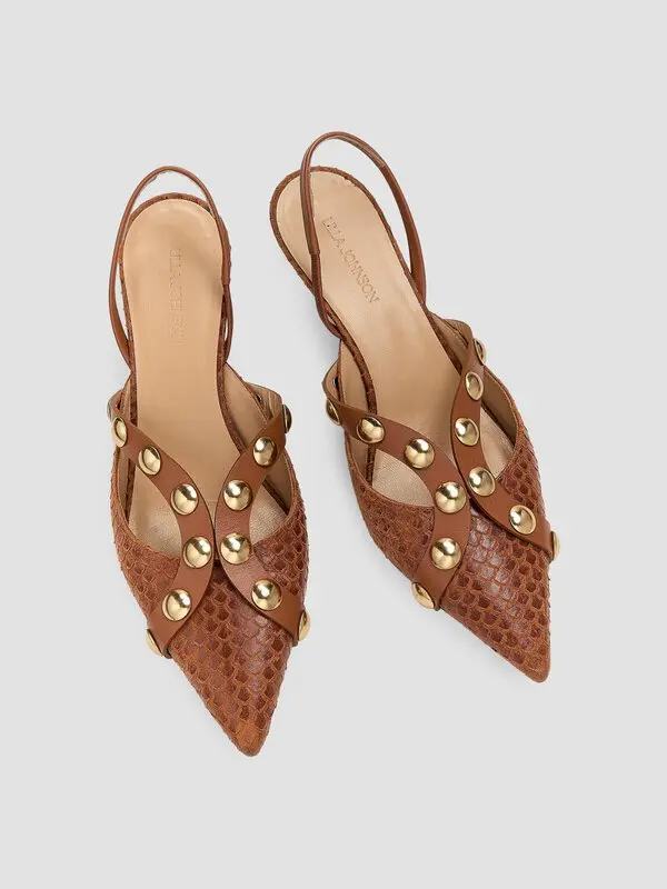 Ulla Johnson Vendome Studded Kitten Heels