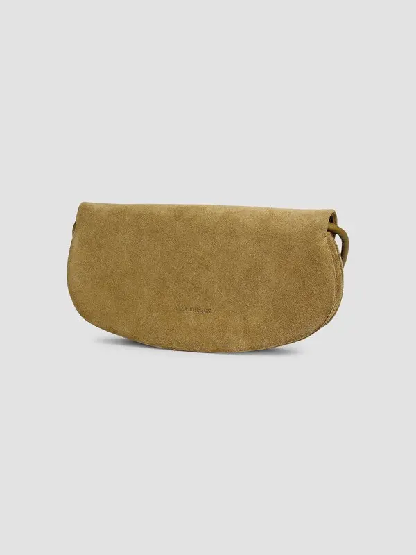 Ulla Johnson Paloma Flap Tassel Suede Shoulder Bag - Olive
