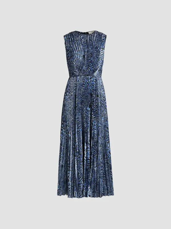 Ulla Johnson Malin Pleated Satin Midi Dress