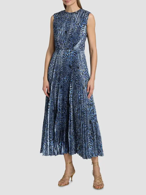 Ulla Johnson Malin Pleated Satin Midi Dress