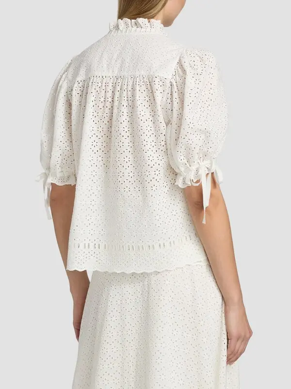 Ulla Johnson Aloutte Eyelet Cotton Top