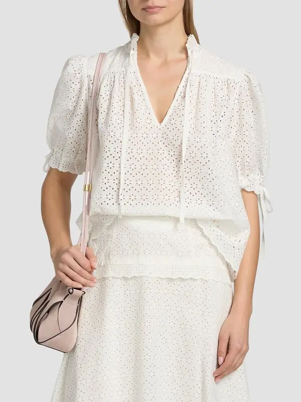 Ulla Johnson Aloutte Eyelet Cotton Top