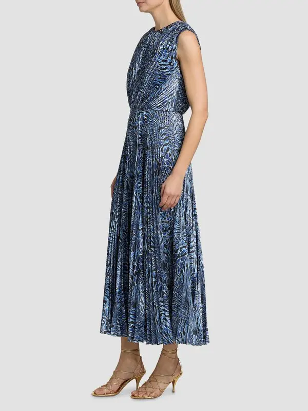 Ulla Johnson Malin Pleated Satin Midi-dress