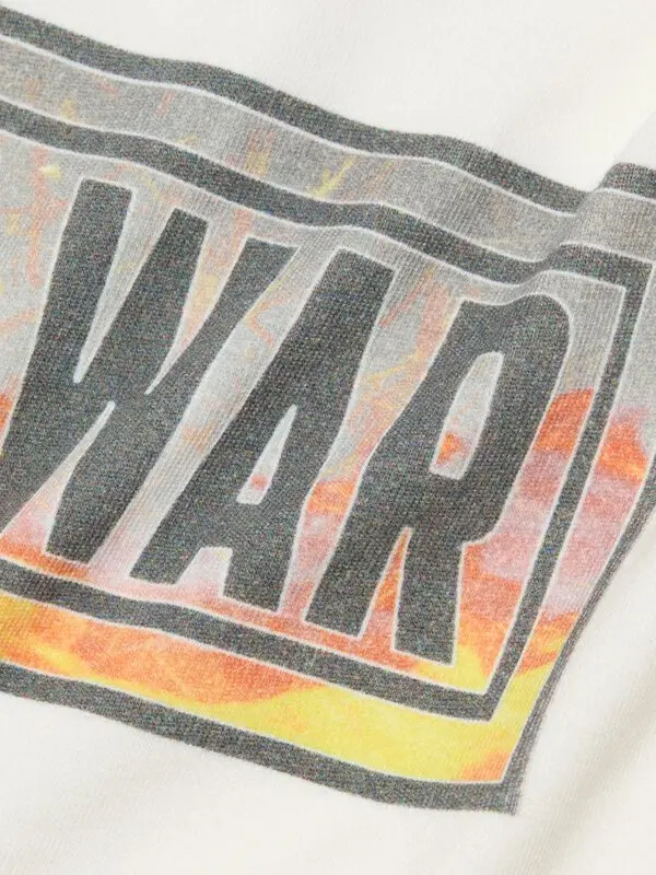 WHO DECIDES WAR Flame Glass Layered Long-sleeve Jersey T-shirt - Cloud Multi