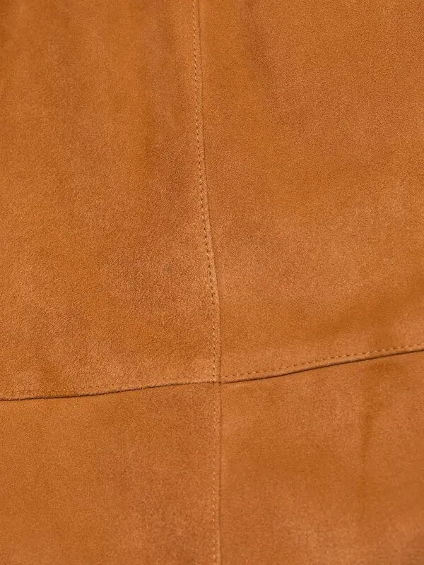 Ulla Johnson Orion Suede Pencil Skirt - Cognac