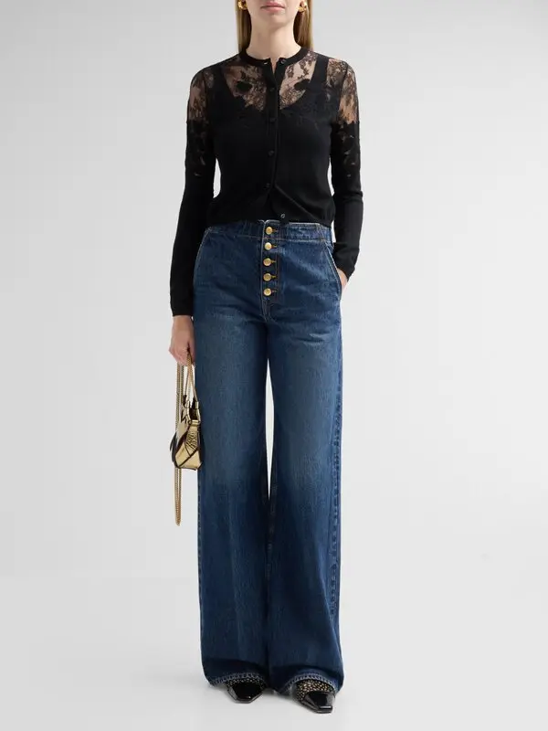 Ulla Johnson Talia Merino Wool-mesh Cardigan