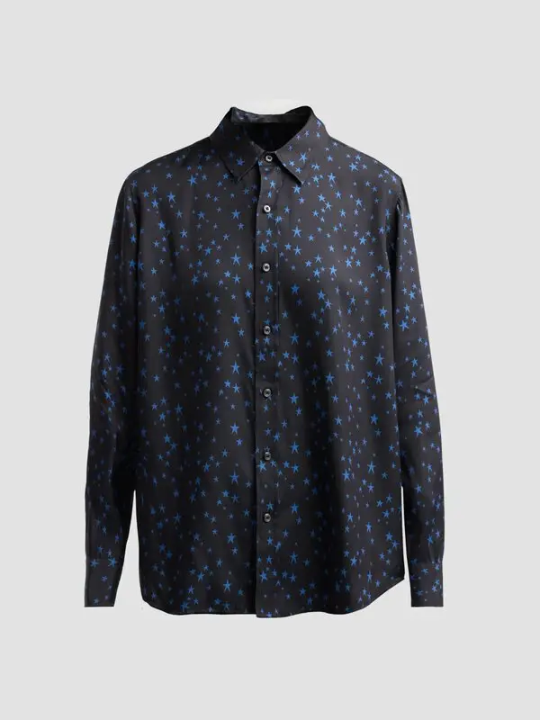 MOTHER The Bestie Silk-blend Shirt - Rockstar