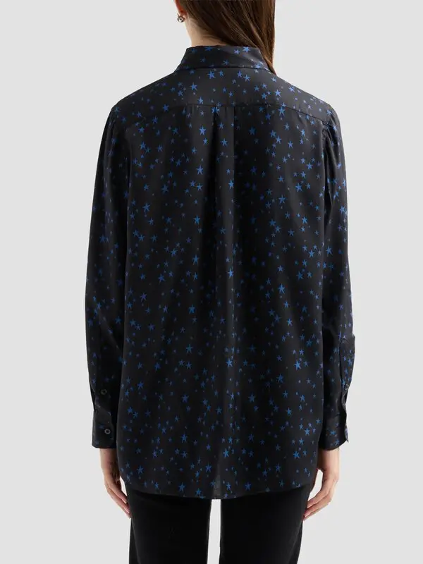 MOTHER The Bestie Silk-blend Shirt - Rockstar