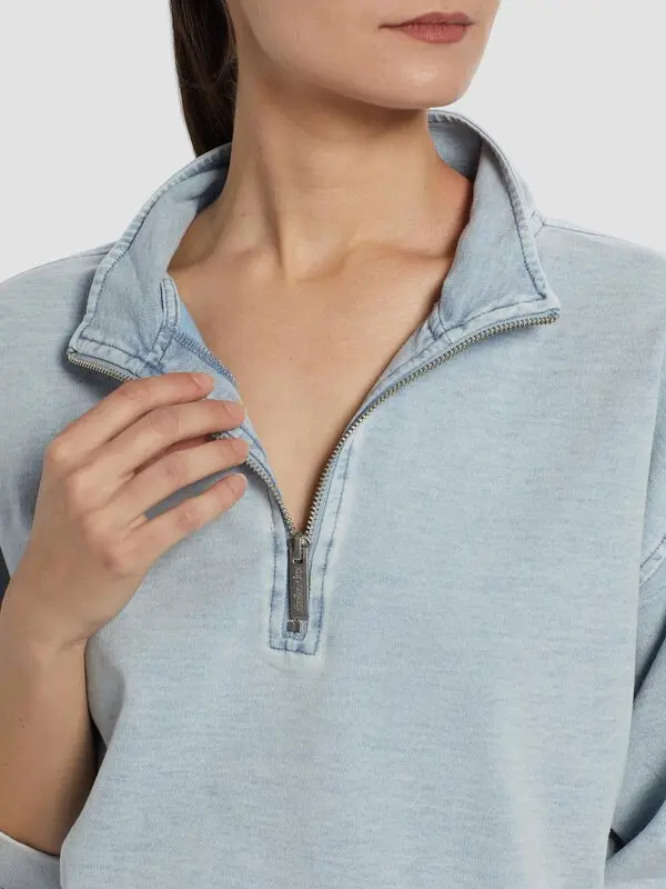 STELLAE DUX Quarter-zip Long-sleeve Sweatshirt