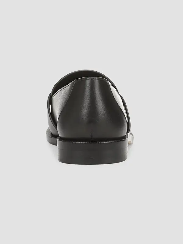 FAVORITE DAUGHTER Lola Leather Loafers - Black