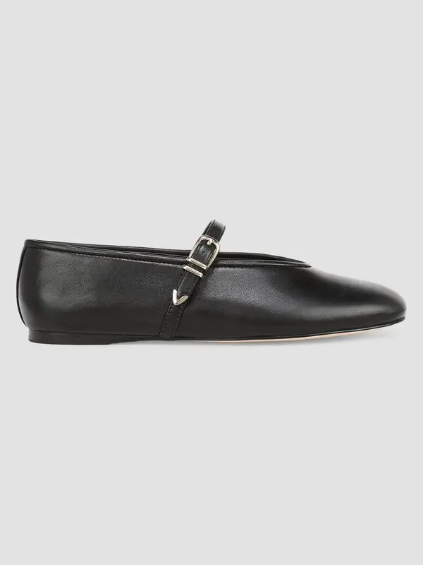 FAVORITE DAUGHTER Margot Mj Leather Mary Janes - Black