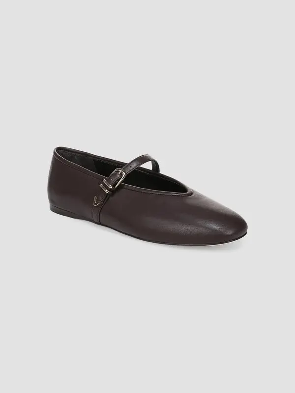 FAVORITE DAUGHTER Margot Mj Leather Mary Janes - Chocolate