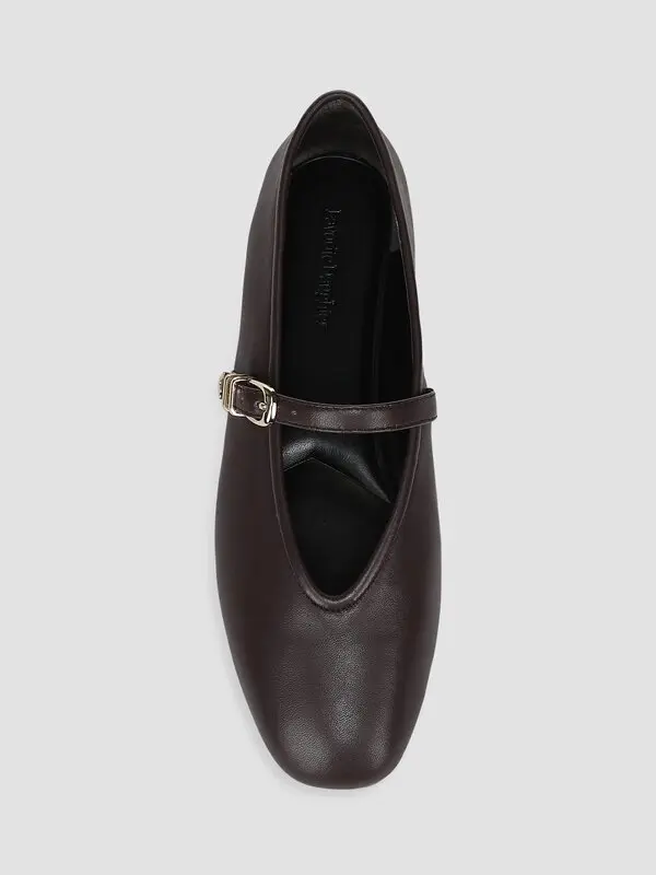 FAVORITE DAUGHTER Margot Mj Leather Mary Janes - Chocolate