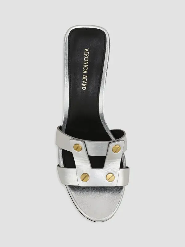 Veronica Beard Via 55mm Leather Block Sandals
