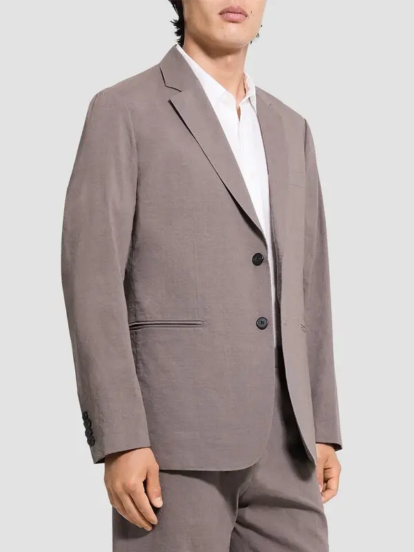 Theory Notch-lapel Linen-blend Blazer