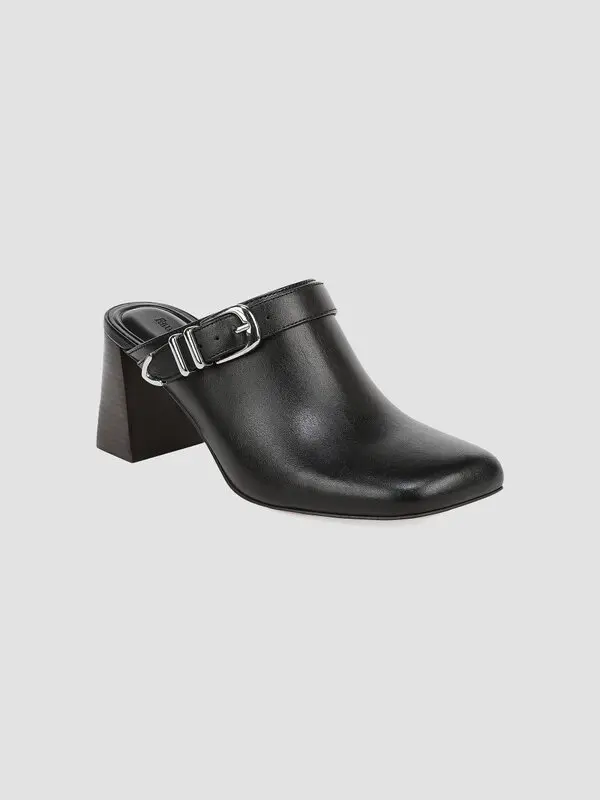 FAVORITE DAUGHTER Cece 70mm Leather Mules - Black
