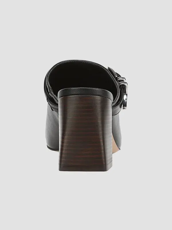 FAVORITE DAUGHTER Cece 70mm Leather Mules - Black