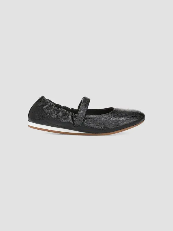 FAVORITE DAUGHTER Emilia Leather Ballet Flats - Black