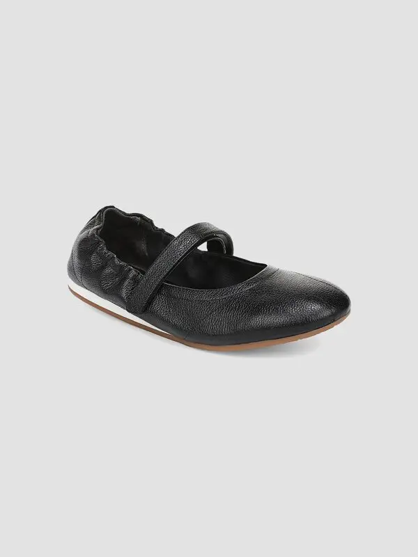 FAVORITE DAUGHTER Emilia Leather Ballet Flats - Black