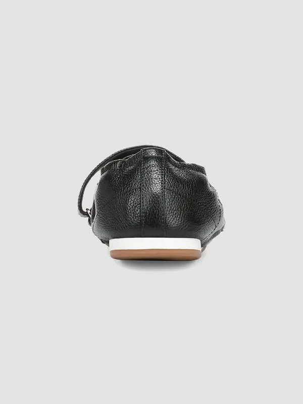 FAVORITE DAUGHTER Emilia Leather Ballet Flats - Black