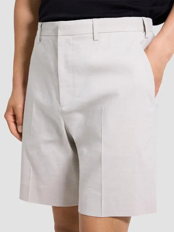 Theory Solid Linen-blend Shorts