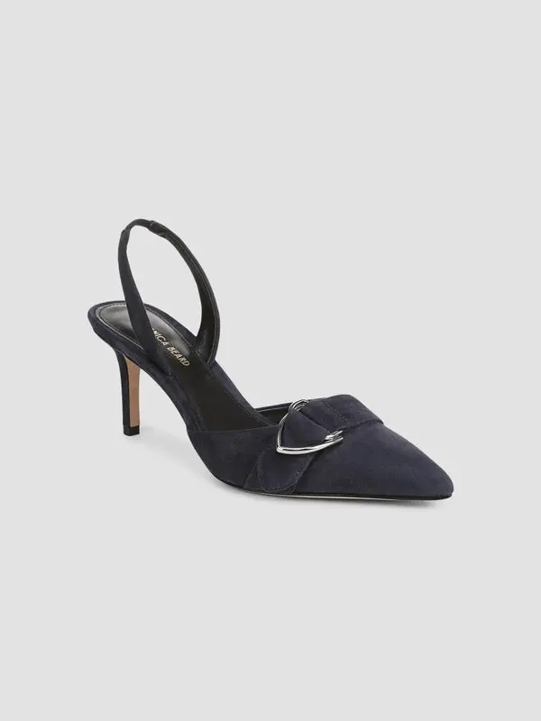 Veronica Beard Loralyn 70mm Suede Slingback Pumps