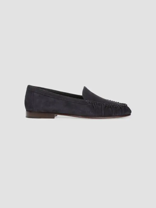Veronica Beard Prilla Suede Loafers - Navy