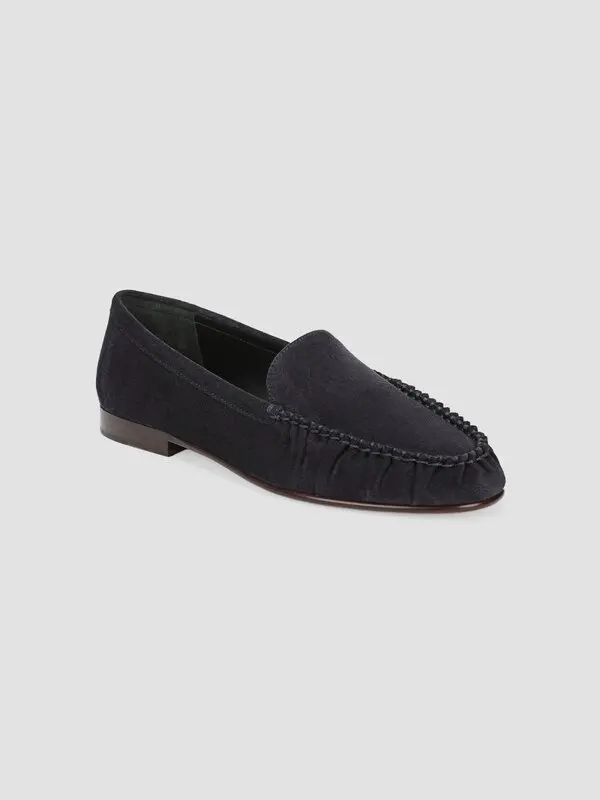 Veronica Beard Prilla Suede Loafers - Navy