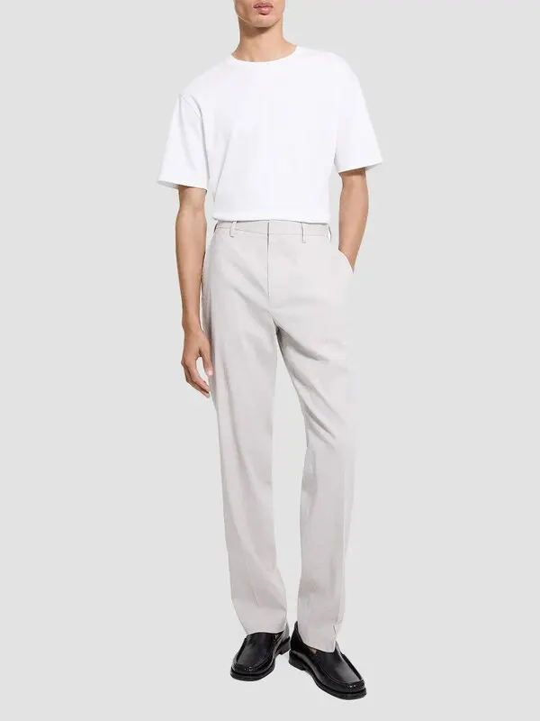 Theory Linen-blend Straight-leg Pants