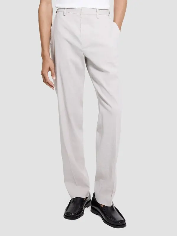 Theory Linen-blend Straight-leg Pants