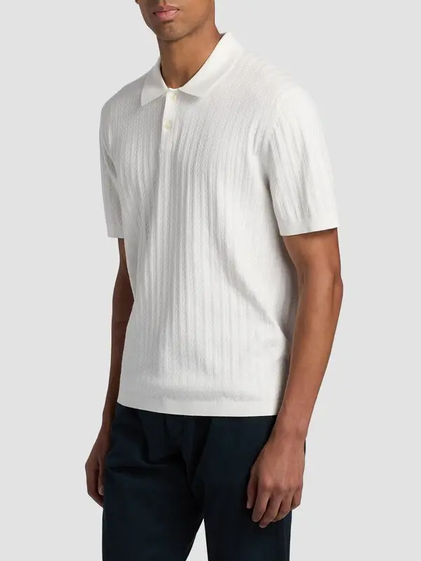 Theory Cable-knit Polo Shirt