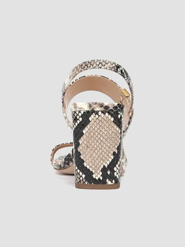 Veronica Beard Genetta Snakeskin-embossed Leather Sandals