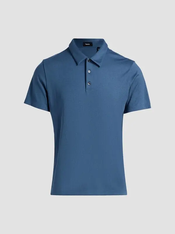 Theory Bron Stretch Jersey Polo Shirt - Bering
