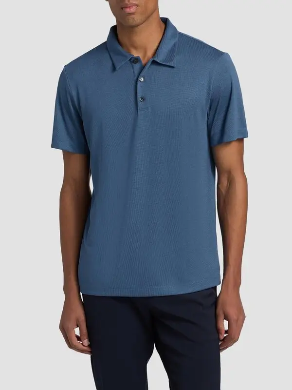 Theory Bron Stretch Jersey Polo Shirt - Bering