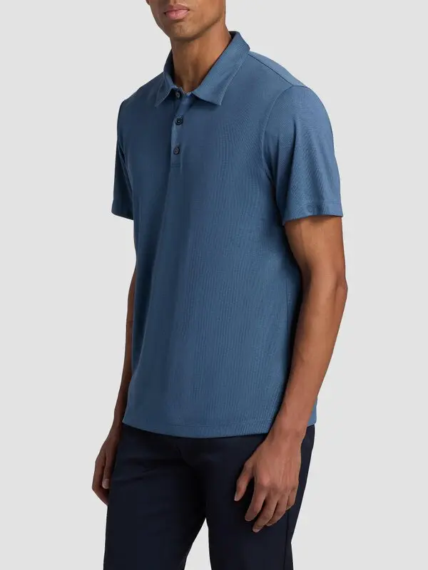 Theory Bron Stretch Jersey Polo Shirt - Bering