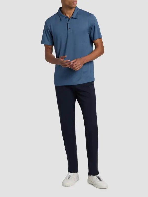 Theory Bron Stretch Jersey Polo Shirt - Bering