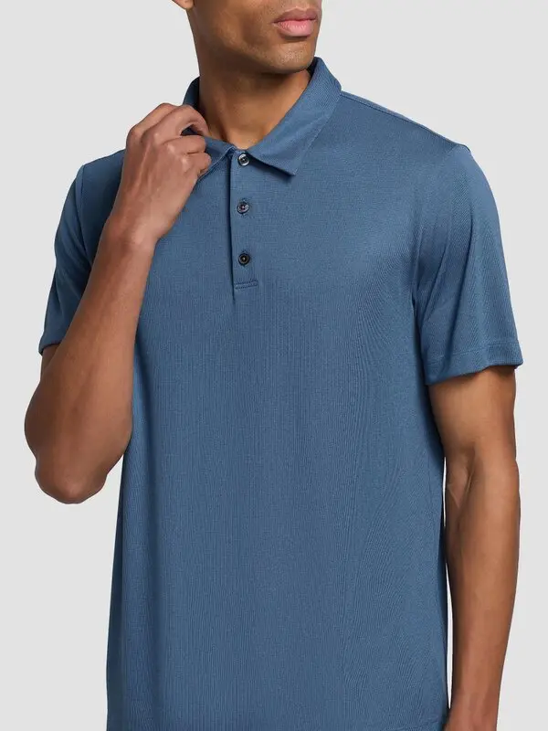 Theory Bron Stretch Jersey Polo Shirt - Bering