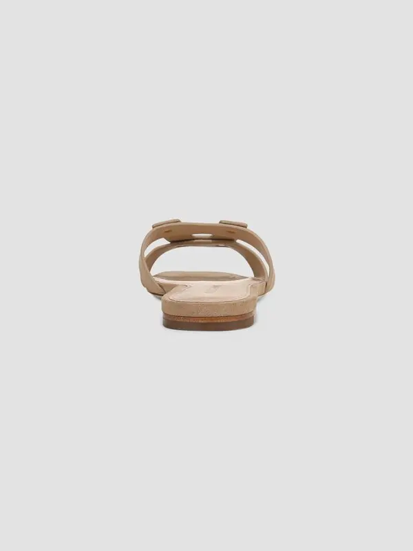 Veronica Beard Via Slide Leather Sandals - Sand