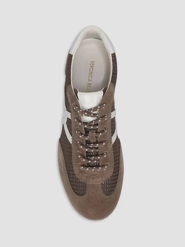 Veronica Beard Riviera Mesh Suede Low-top Sneakers