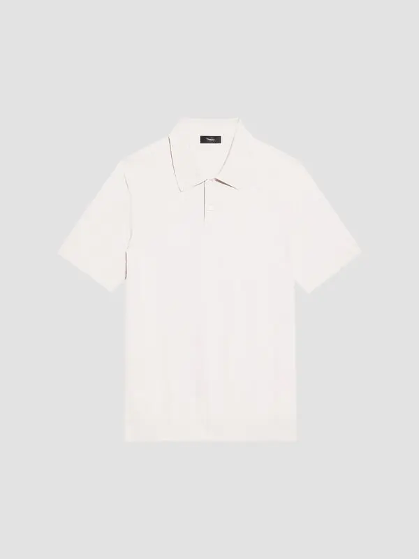 Theory Soris Knit Polo Shirt - Silver Cloud