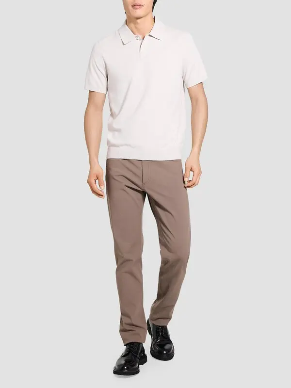 Theory Soris Knit Polo Shirt - Silver Cloud