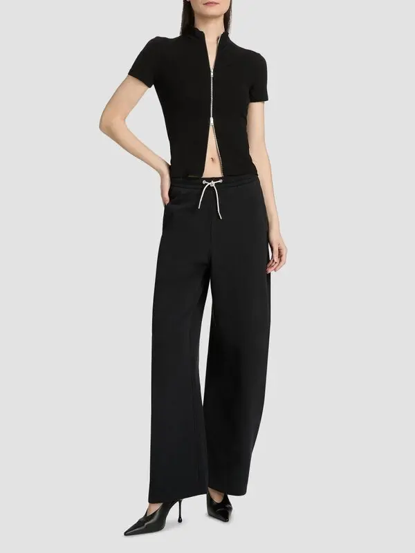 Alexander Wang Crystal Drawstring Sweatpants