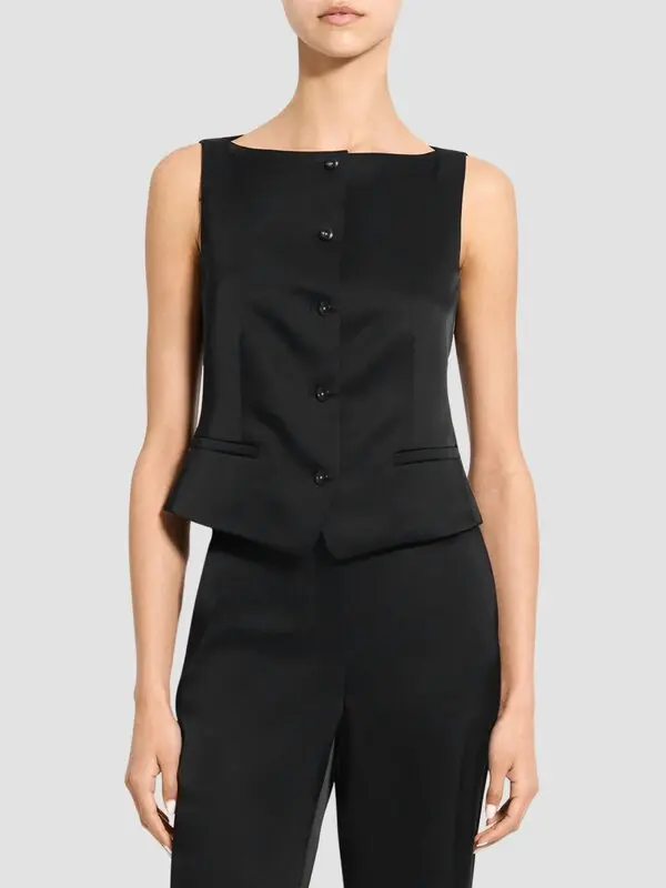 Theory Satin Boatneck Vest