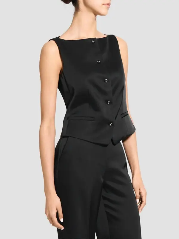 Theory Satin Boatneck Vest